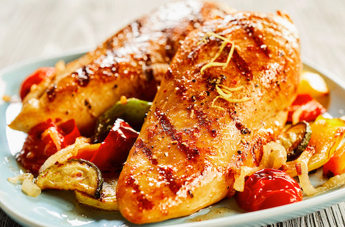 Griddle Garlic Butter Chicken, Rice, Zucchini & Sweet Peppers - NEW