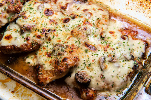 Chicken Lombardy, Buttery Bowtie Pasta