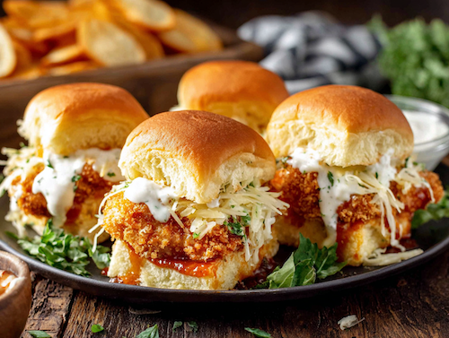 Honey Ranch Chicken Sliders, Fresh Cabbage